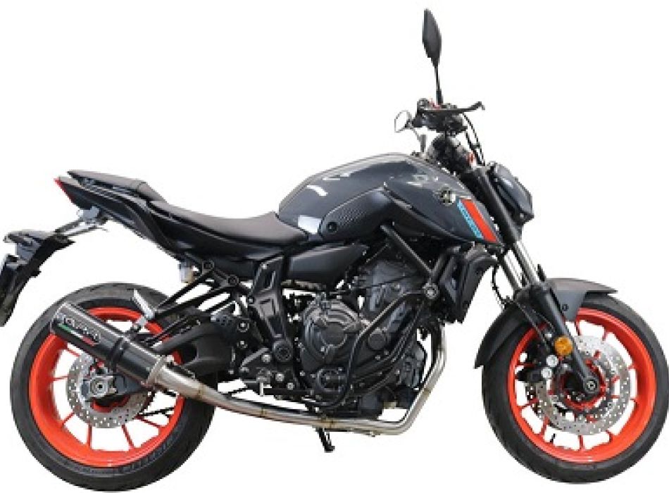 GPR exhaust compatible with Yamaha FZ-7 MT07 2021-2024, M3 Black Titanium, Full system exhaust ...